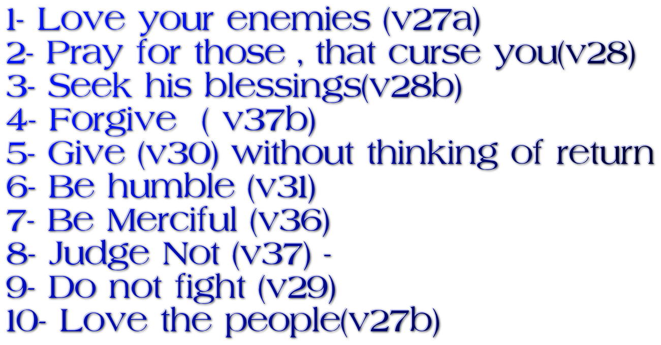 Ten Things that Jesus told us to do – You Are Awesome