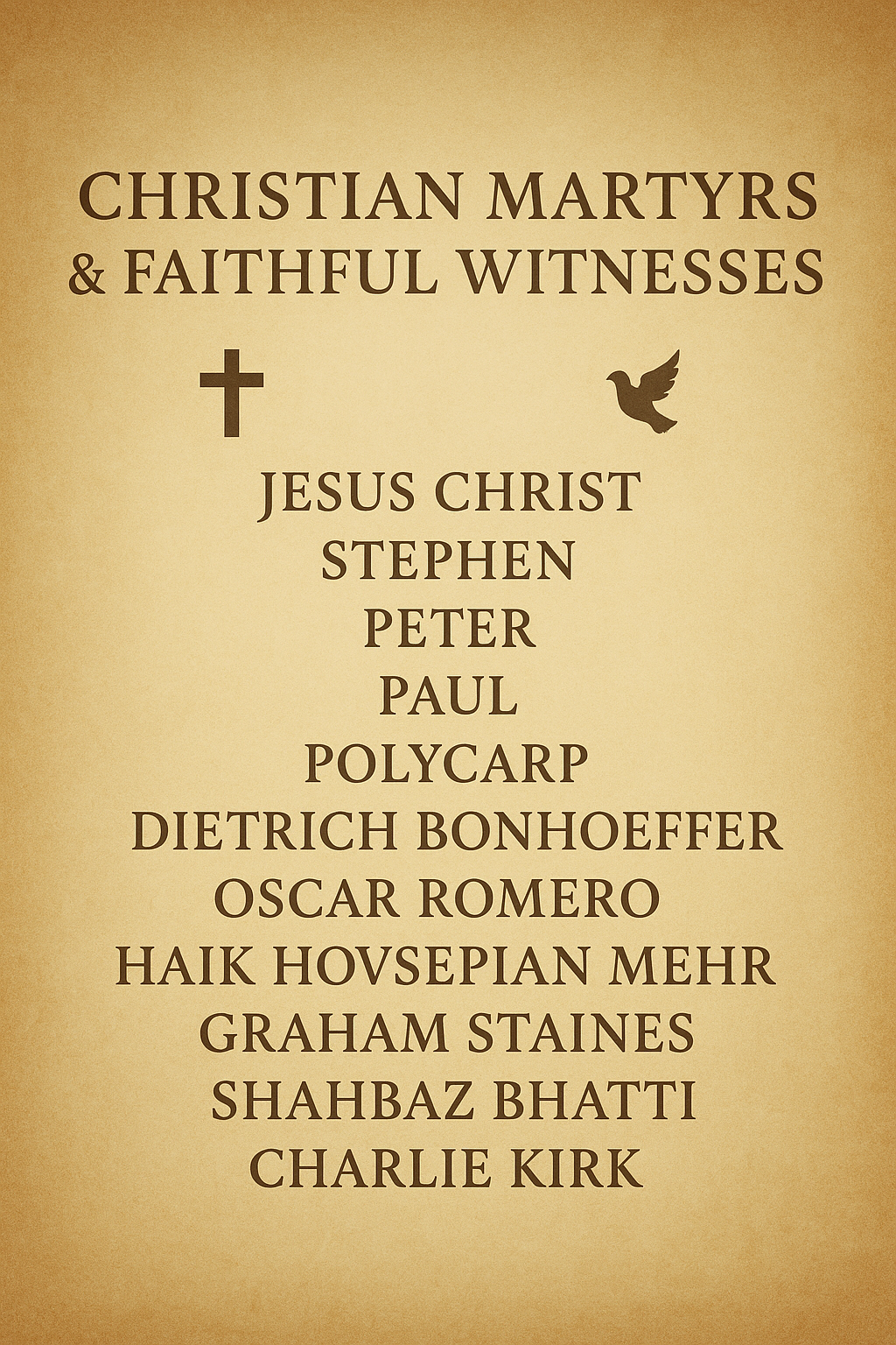 Christian Martyrs – From Jesus to Charlie Kirk – You Are Awesome